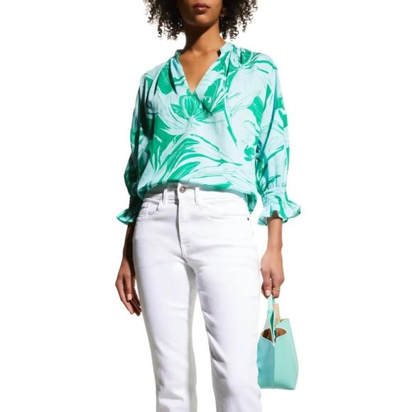 Finley | Tops | Finley Rex Palm Springs Parker Print Top Women Xs Green ...